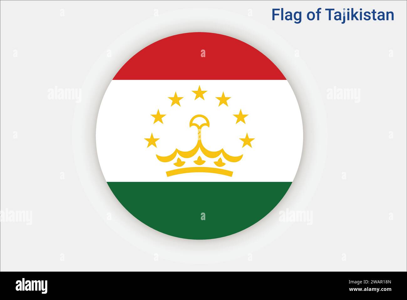 High detailed flag of Tajikistan. National Tajikistan flag. Asia. 3D ...