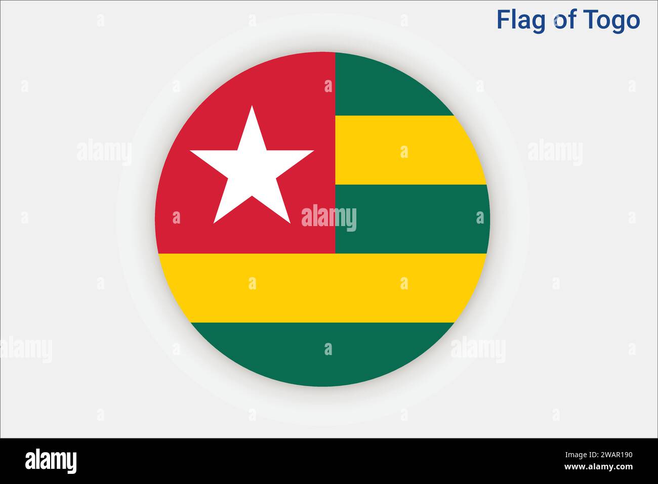 High detailed flag of Togo. National Togo flag. Africa. 3D illustration Stock Vector Image & Art ...
