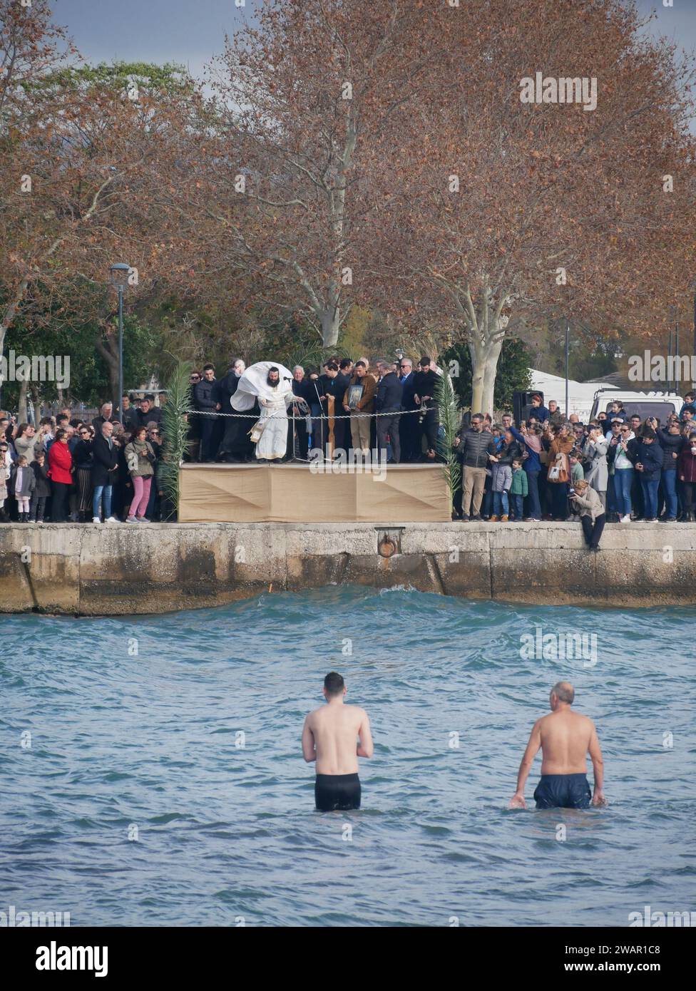 Theophania 2024 in the port of Varkiza, Athens, Greece, greek ortodox ...