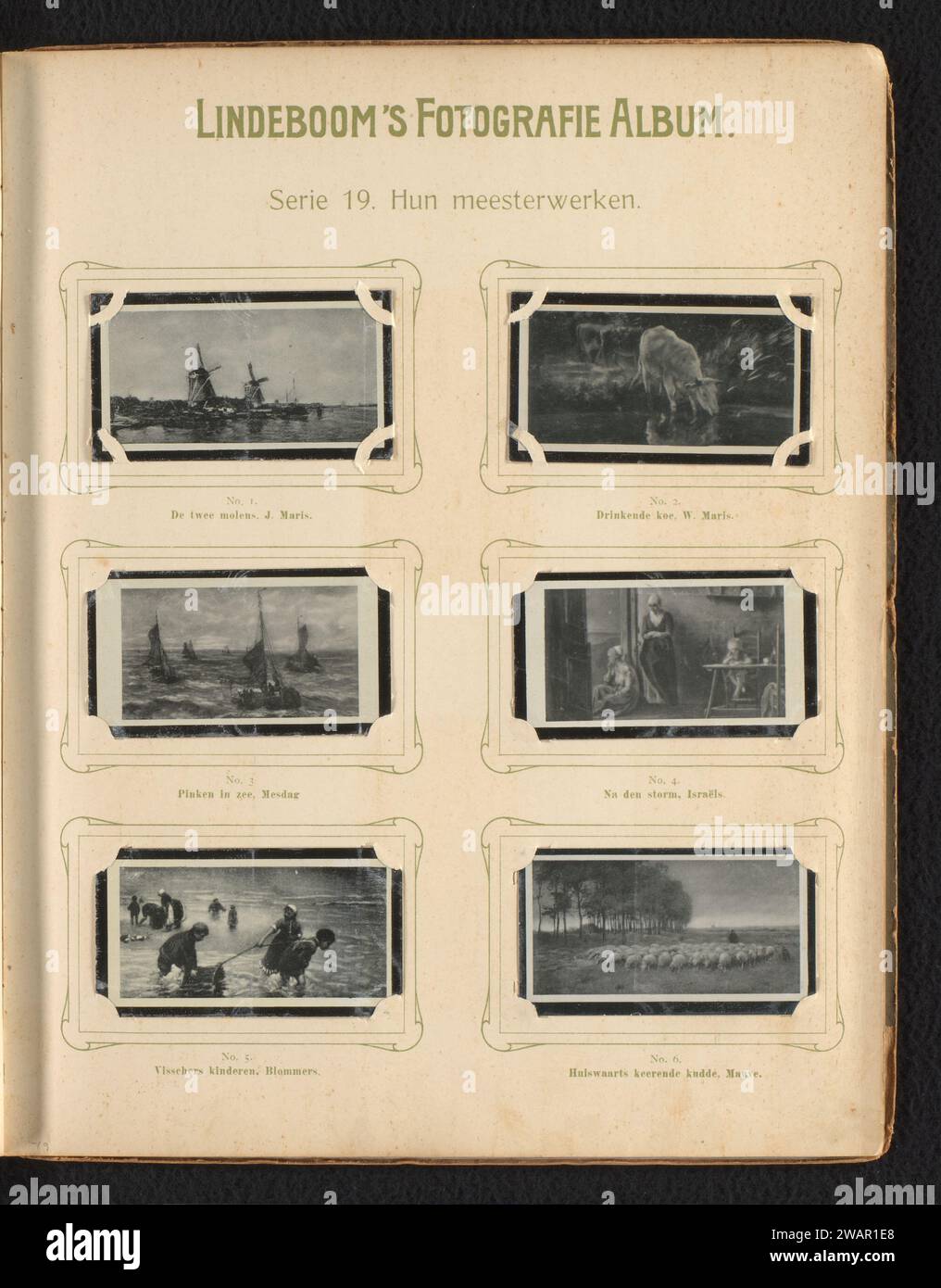 Six reproductions of paintings by Jacob Maris, Willem Maris, Hendrik ...