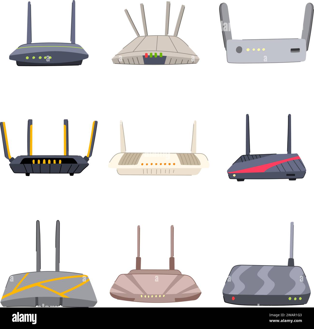 router set cartoon vector illustration Stock Vector Image & Art - Alamy