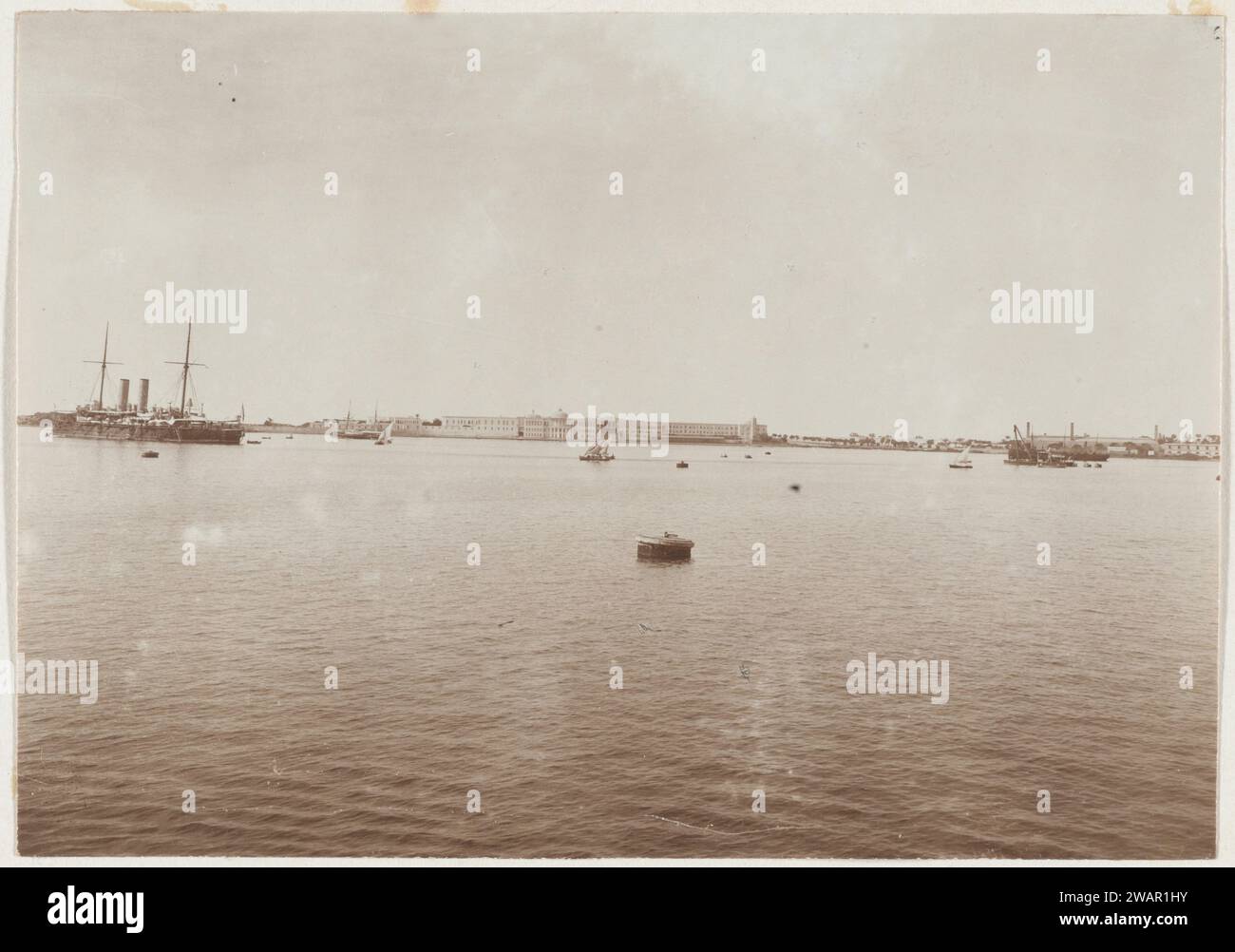 View of the port of Alexandria, 1898 photograph Alexandria baryta paper ...