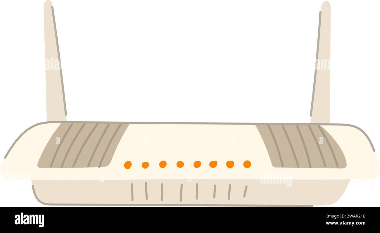 network router cartoon vector illustration Stock Vector Image & Art - Alamy