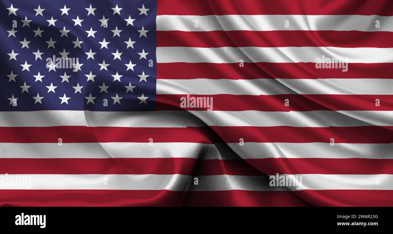 High detailed flag of United States. National United States flag. North ...
