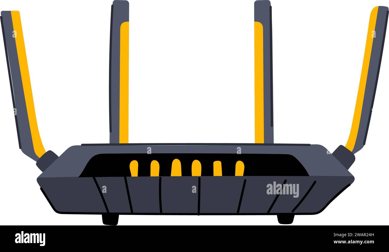 ethernet router cartoon vector illustration Stock Vector Image & Art ...