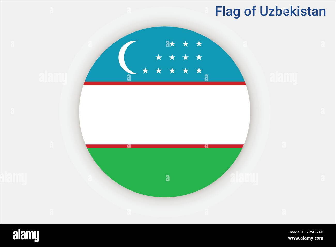 High detailed flag of Uzbekistan. National Uzbekistan flag. Asia. 3D ...