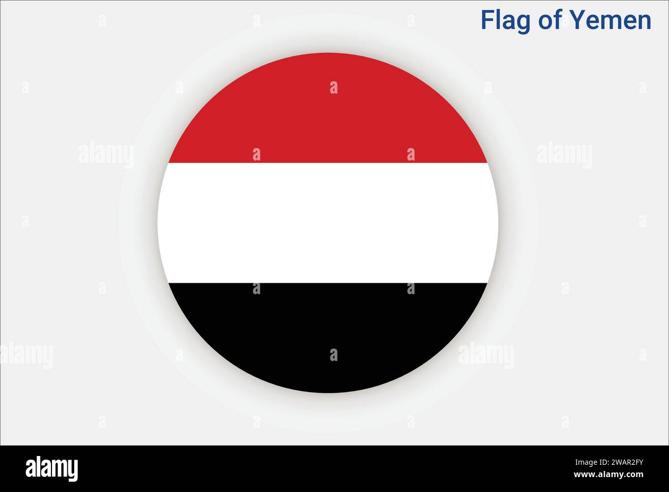 High detailed flag of Yemen. National Yemen flag. Asia. 3D illustration ...
