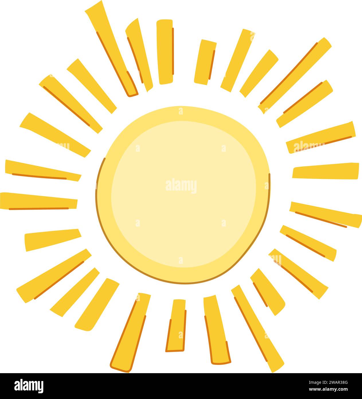 yellow sun cartoon vector illustration Stock Vector Image & Art - Alamy