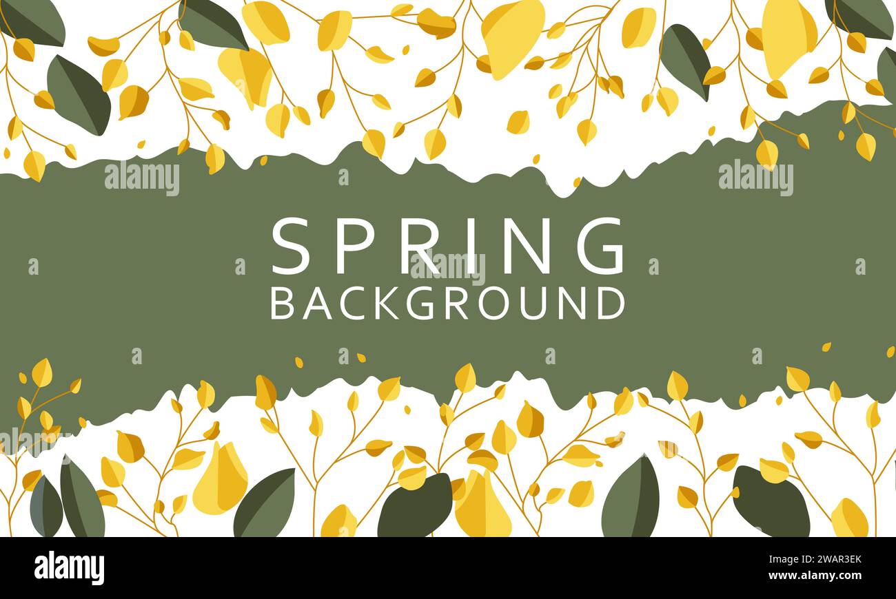 Spring background green leaves Stock Vector Images - Alamy