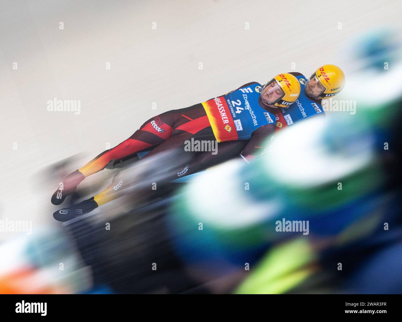 Winterberg, Germany. 06th Jan, 2024. Luge: World Cup: doubles, men, 1st ...