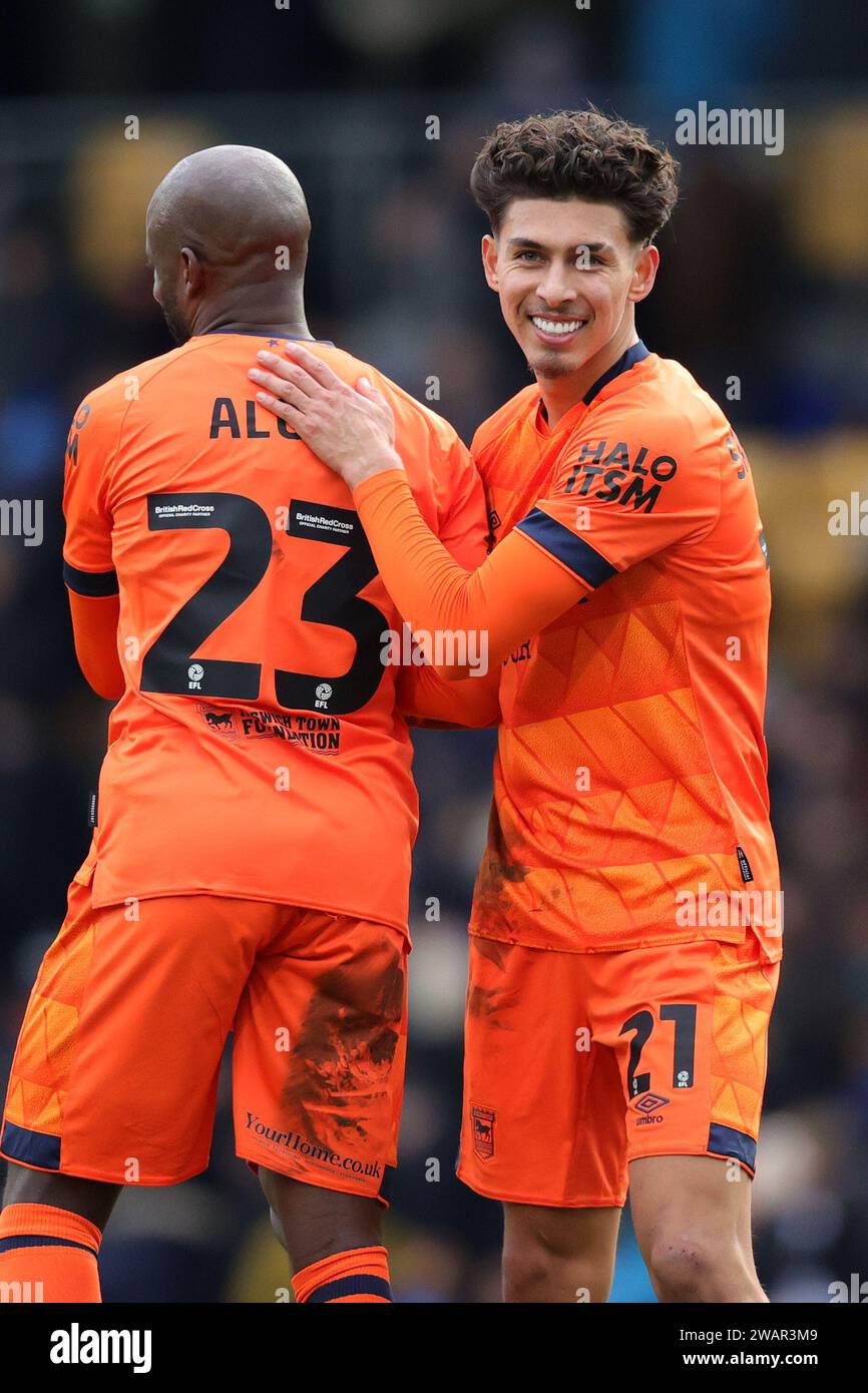 Ipswich Town's Sone Aluko (left) and Jeremy Sarmiento celebrate after ...