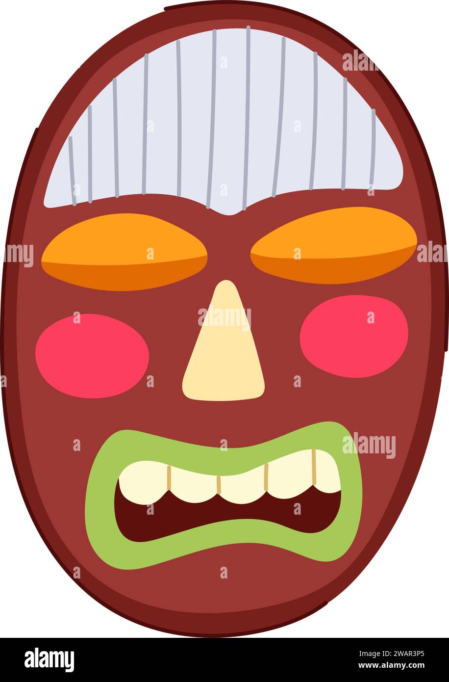 african tribal mask cartoon vector illustration Stock Vector Image ...