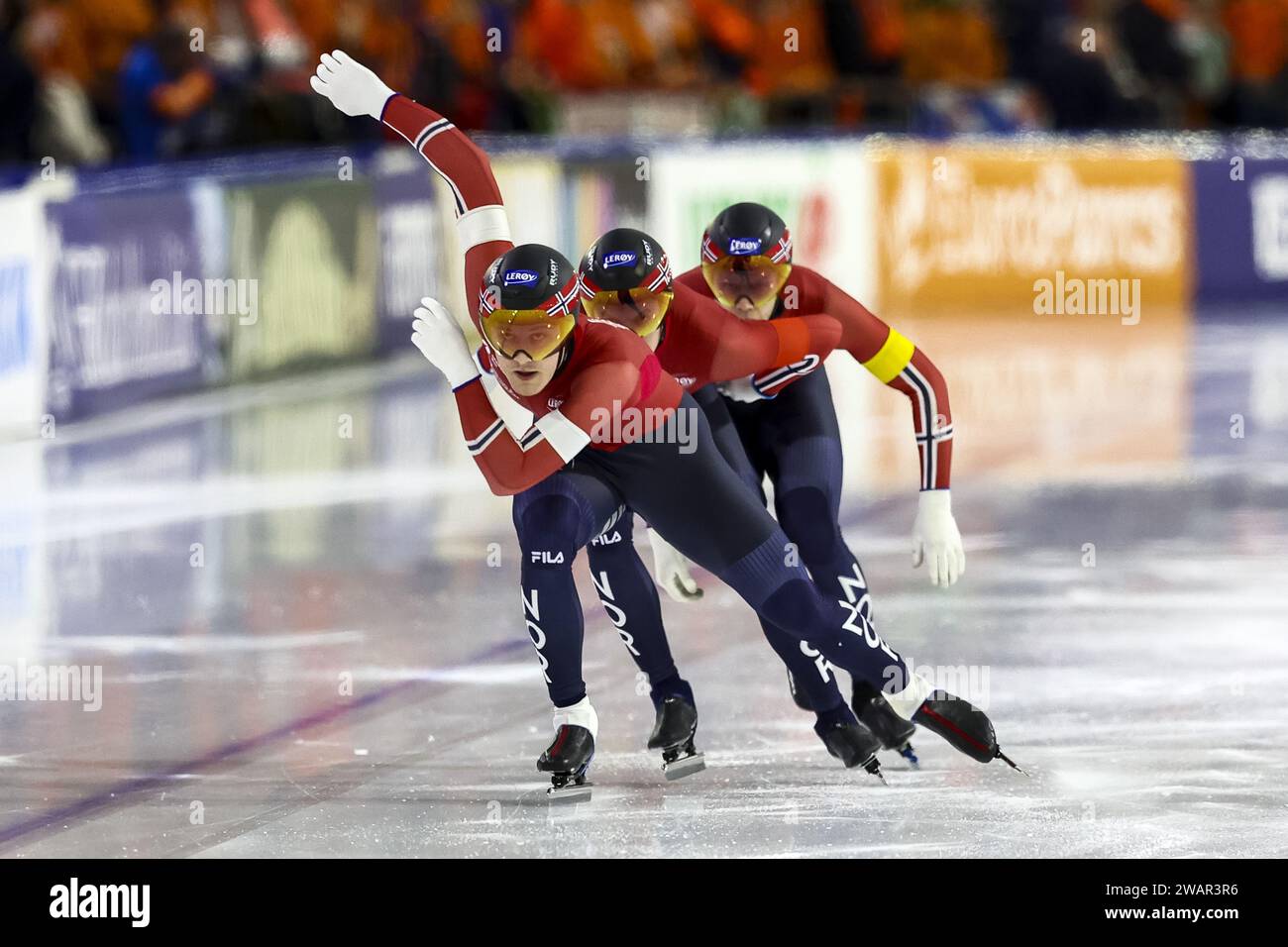 Long track skaters european championship distances hi-res stock ...