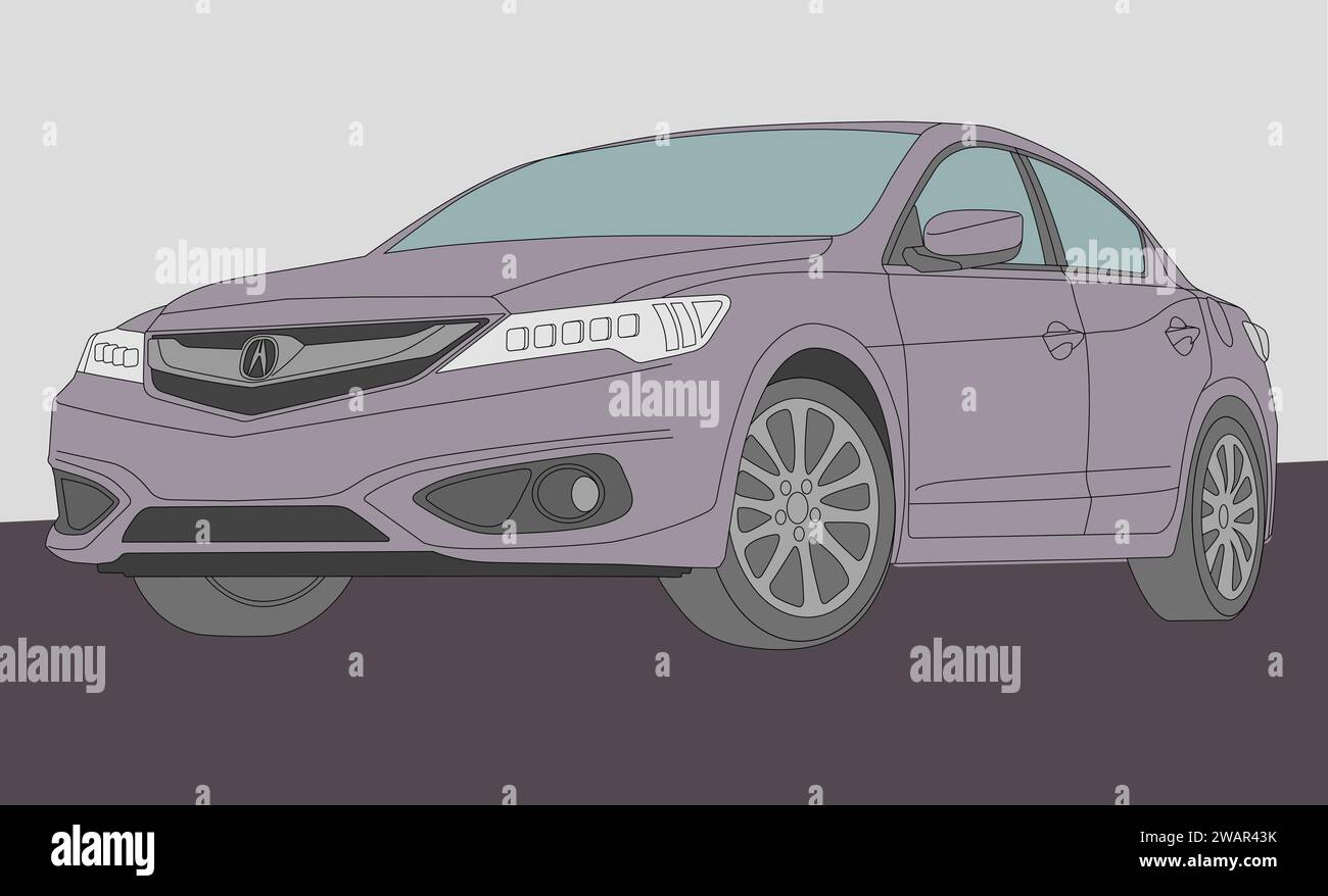 Acura ILX car vector illustration Stock Vector Image & Art - Alamy