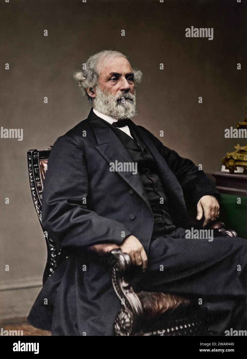 Portrait of general Robert E. Lee, officer of the Confederate Army. May ...