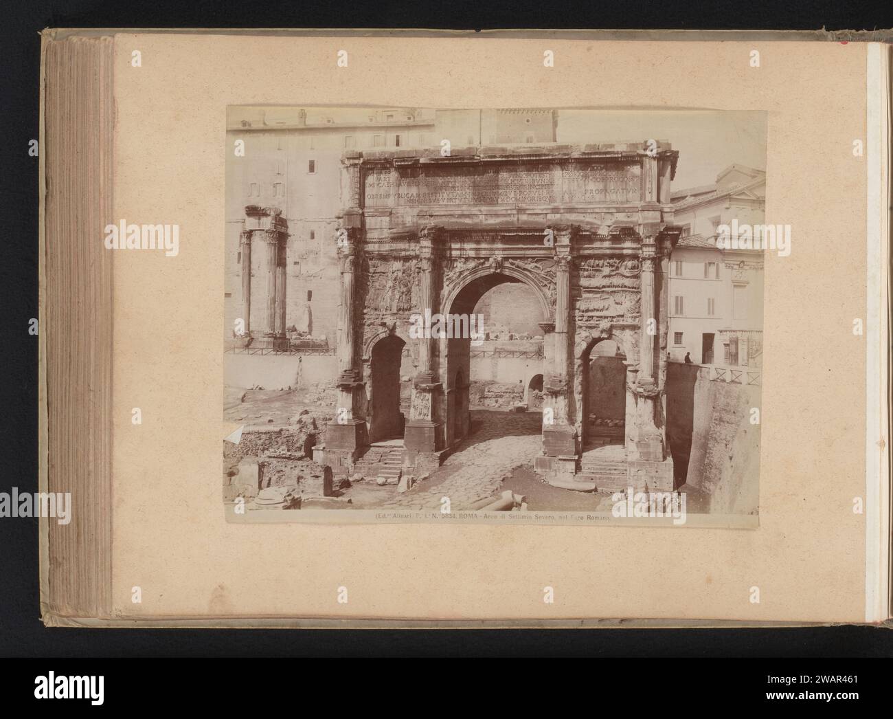 View of the arch of Septimius Severus on the Romanum forum in Rome ...