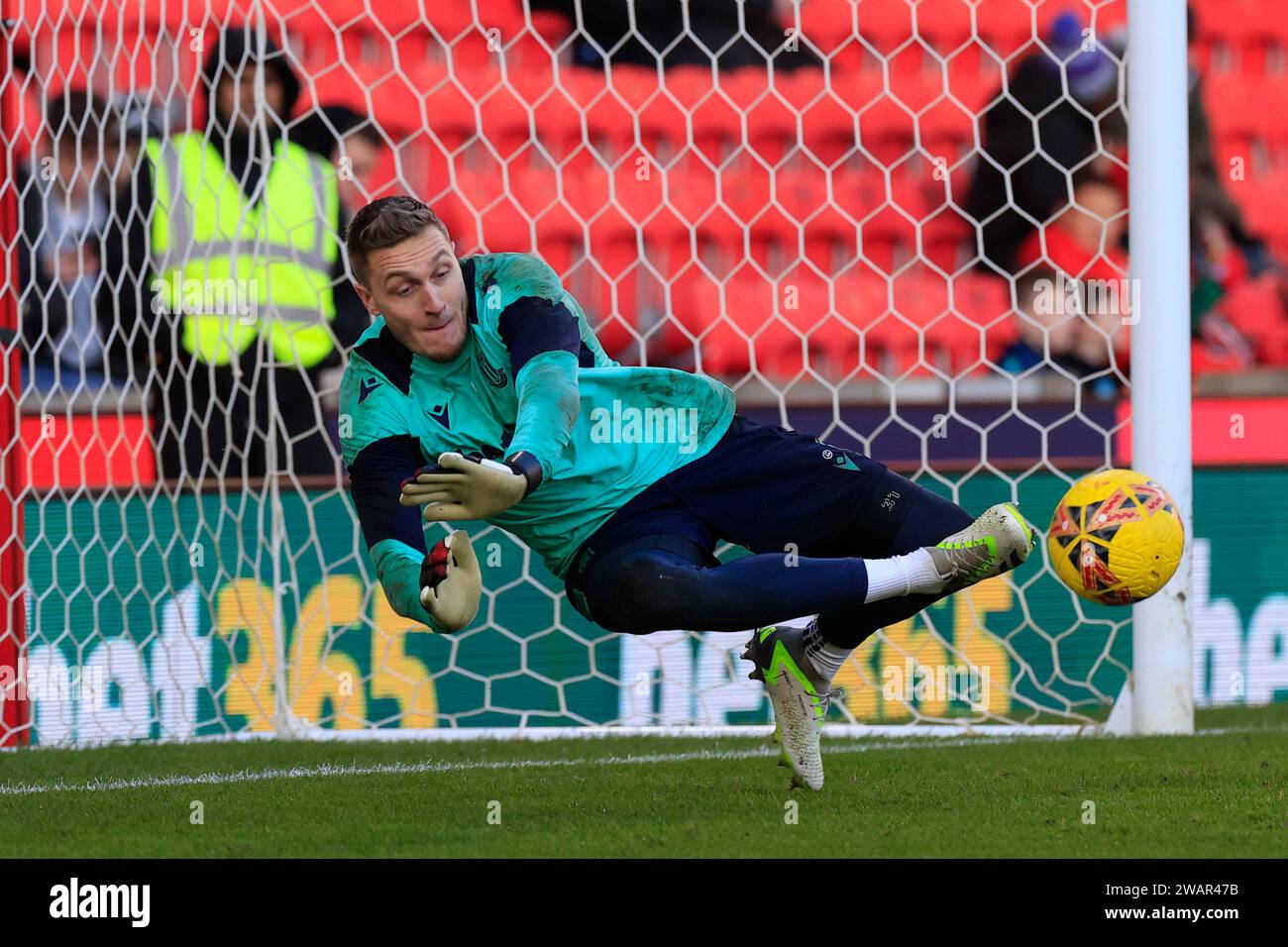 Stoke On Trent, UK. 06th Jan, 2024. Daniel Iverson of Stoke City during ...
