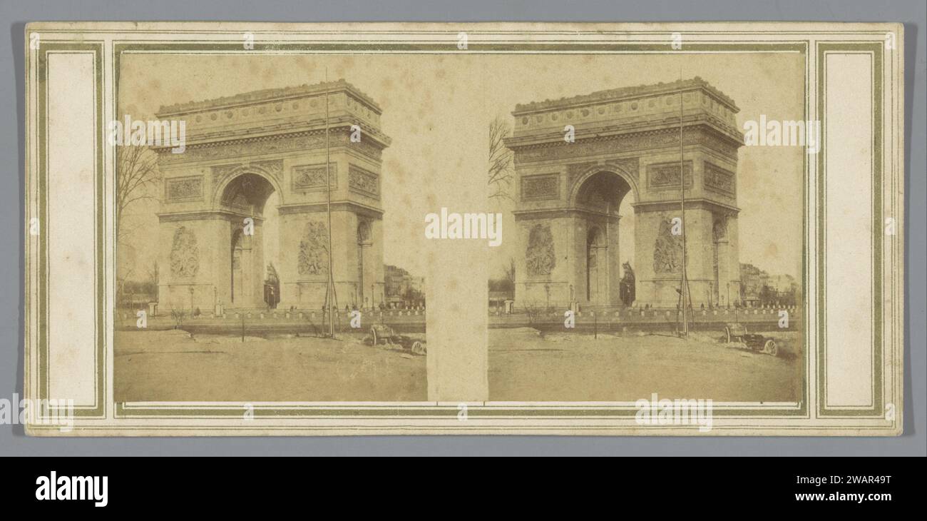 Arc de Triomphe, Paris, 1857 - 1863 stereograph Paris paper. cardboard ...