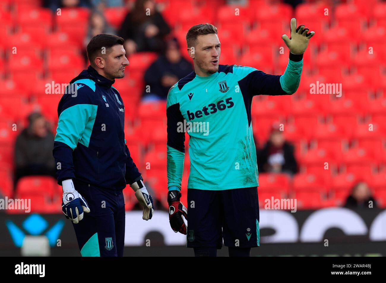 Stoke On Trent, UK. 06th Jan, 2024. Daniel Iverson of Stoke City during ...