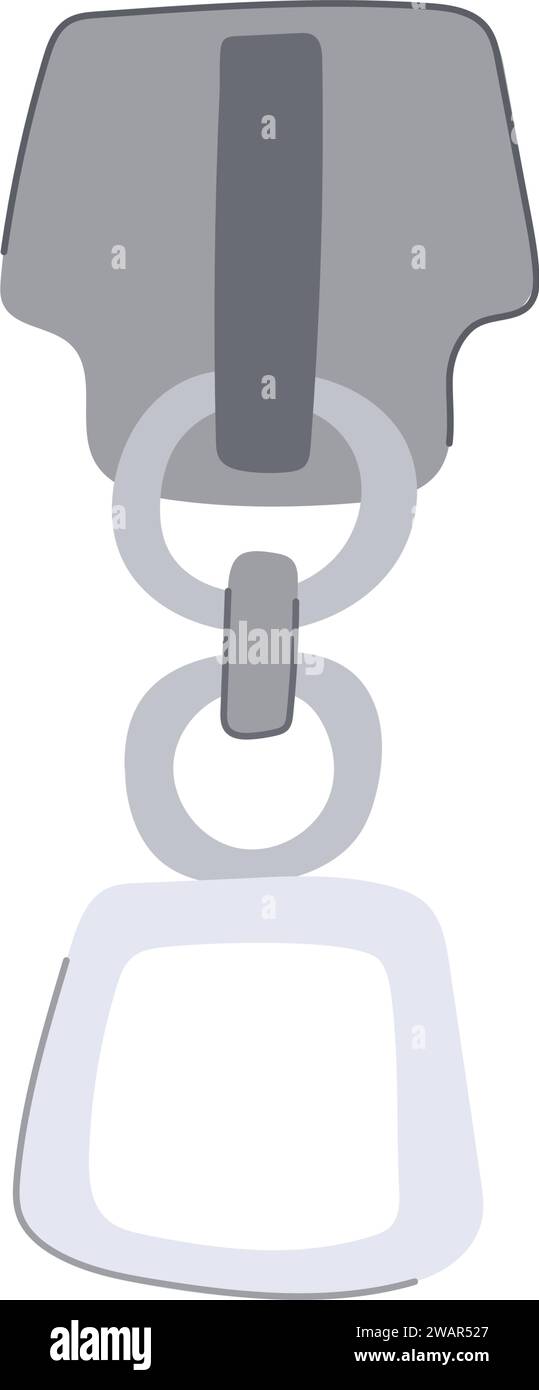 metal zipper puller cartoon vector illustration Stock Vector Image & Art - Alamy