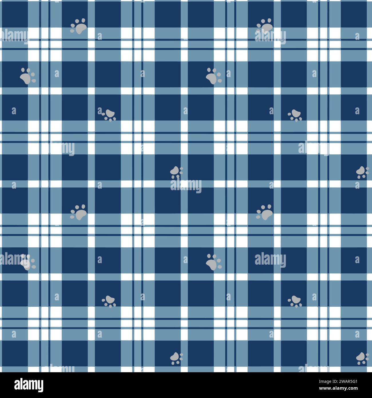 Vector Seamless Lines with paw prints pattern abstract on isolated ...