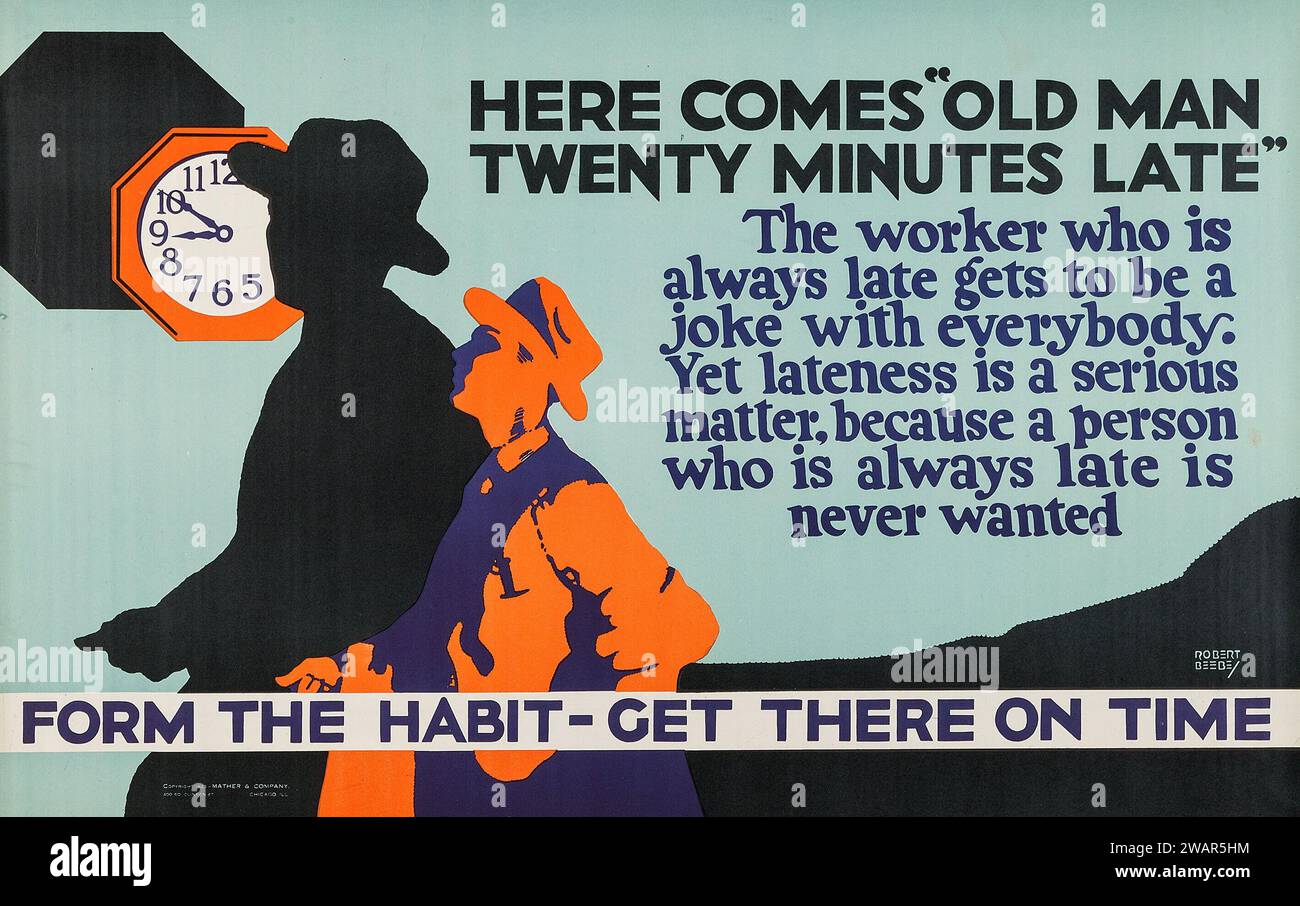 Here Comes "Old Man Twenty Minutes Late" (Mather and Company, 1923 ...