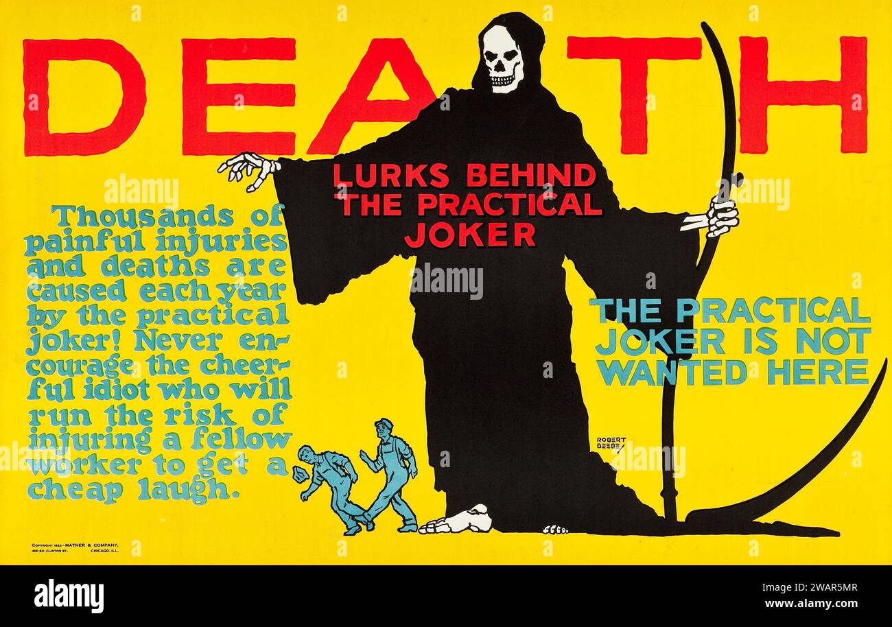 Death Lurks Behind the Practical Joker (Mather and Company, 1923 ...