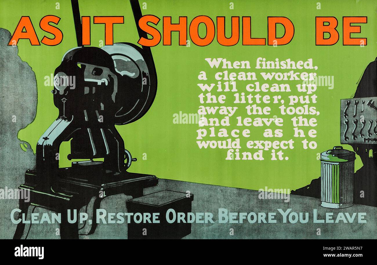 As It Should Be (Mather and Company, 1923). Motivational Poster Stock ...