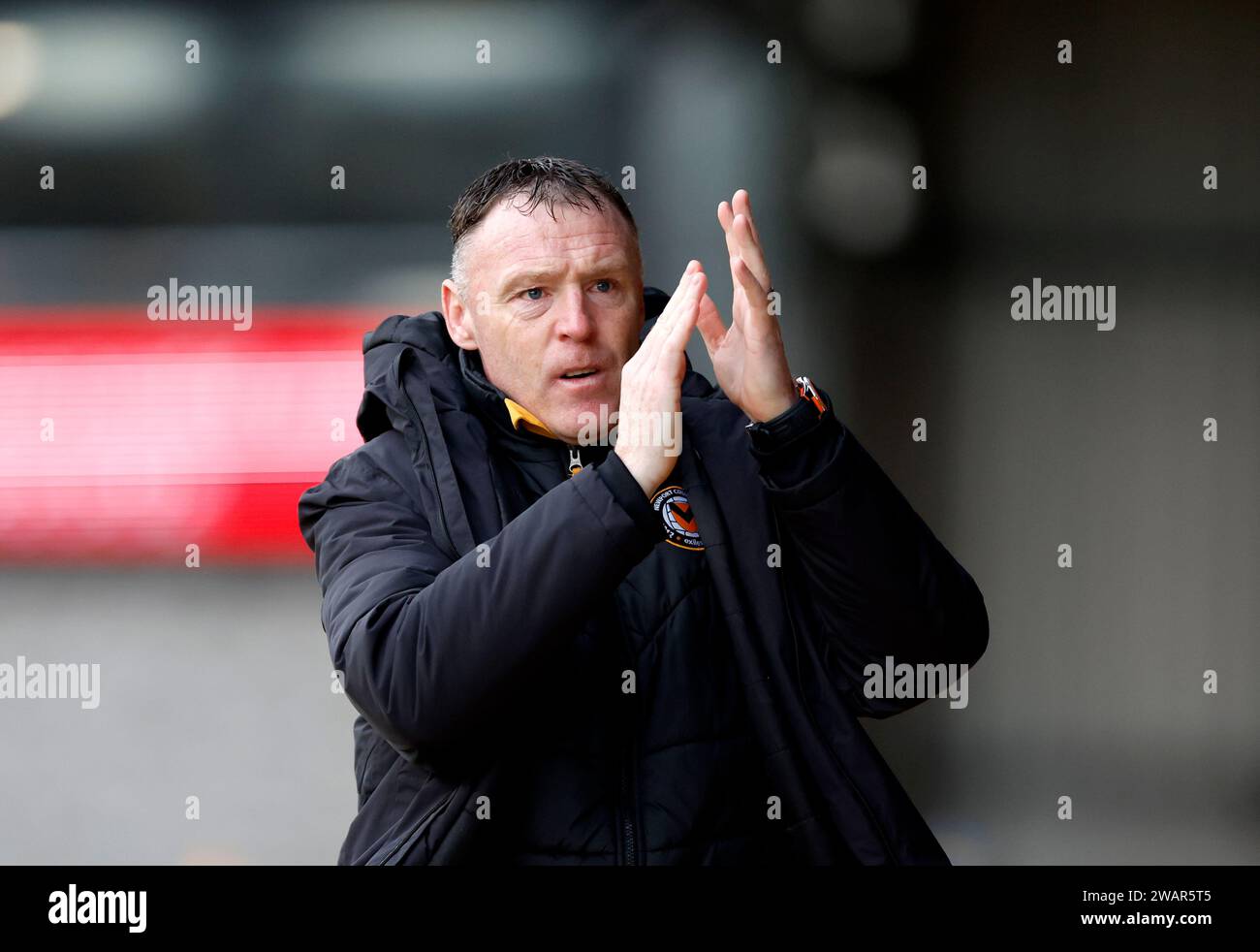 Newport County manager Graham Coughlan ahead of the Emirates FA Cup ...