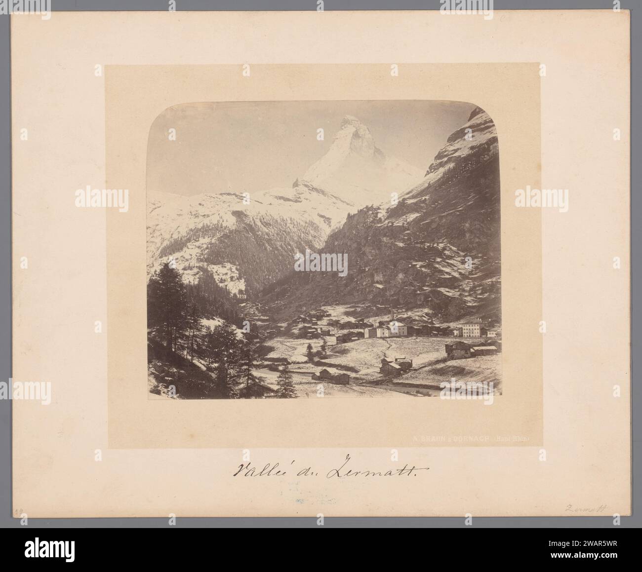 Valley van Zermatt, Switzerland, c. 1860 - c. 1880 photograph Zermatt ...
