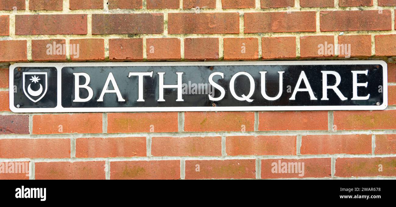 Bath Square - street / road name Stock Photo - Alamy