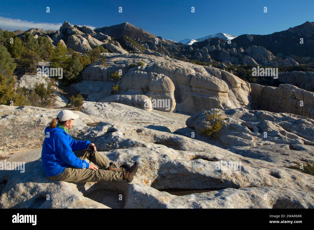 Granite outcrop view, City of Rocks National Reserve, Idaho Stock Photo ...