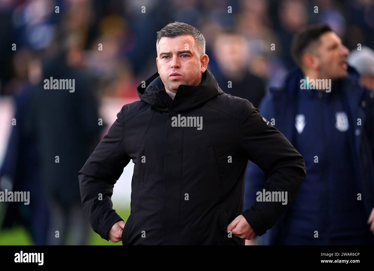 Stoke City manager Steven Schumacher during the Emirates FA Cup Third ...