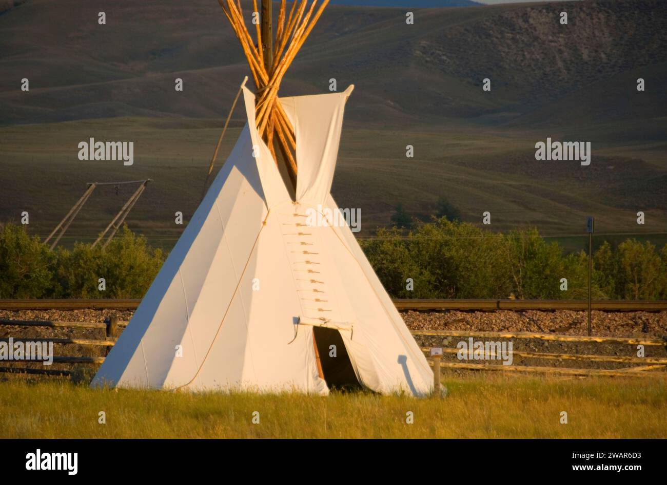 Tepee, Grant-Kohrs Ranch National Historic Site, Montana Stock Photo ...