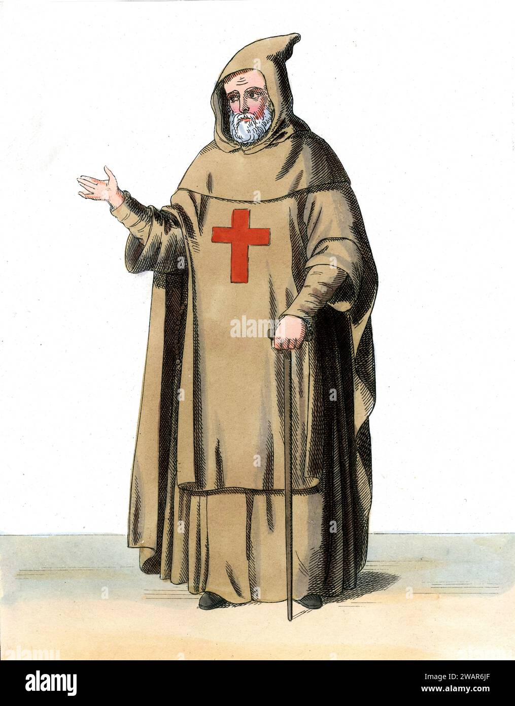 A Christian Hermit Eremite, Solitary or Recluse Wearing Rough Cloth ...