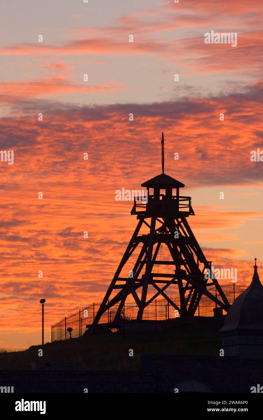 Old Fire Tower (Guardian of the Gulch) sunrise, Helena, Montana Stock ...