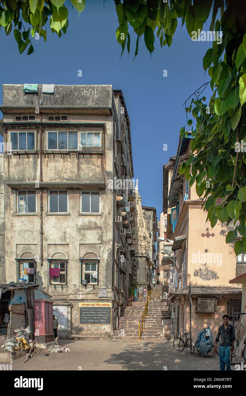 05 25 2008 cobblestone steps on walkway in walkeshwar Banganga Mumbai ...