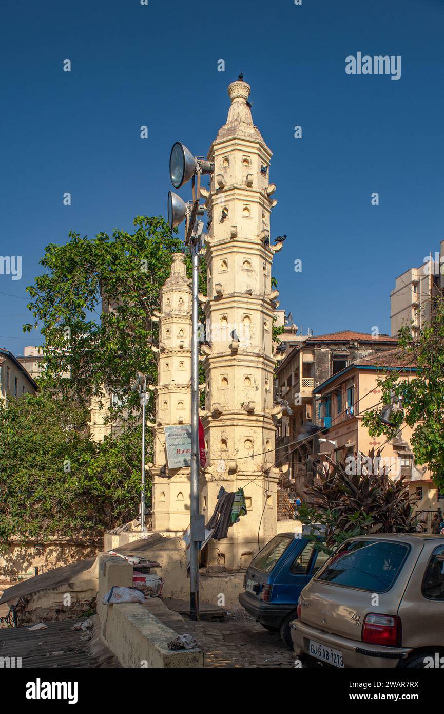 05 25 2008 Vintage Old Deepmal or Stambh against light at Bangunga tank ...