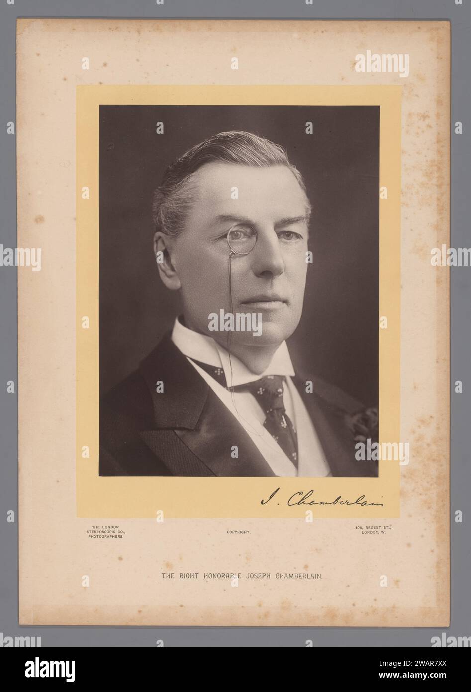 The Right Honorable Joseph Chamberlain, c. 1890 - c. 1910 photograph ...