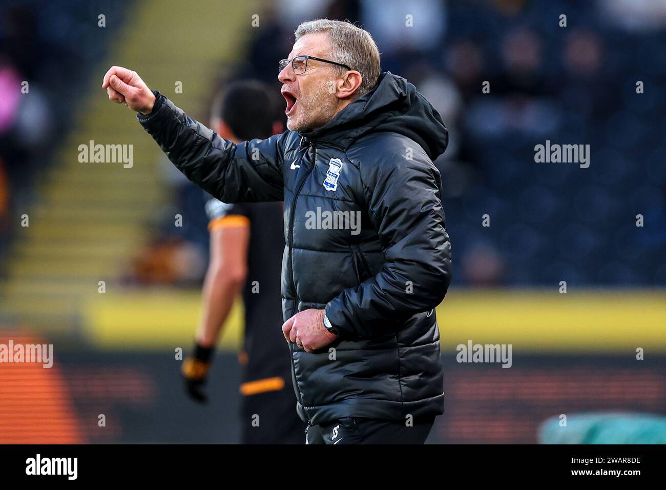 Hull, UK. 06th Jan, 2024. Steve Spooner, interim manager of Birmingham ...