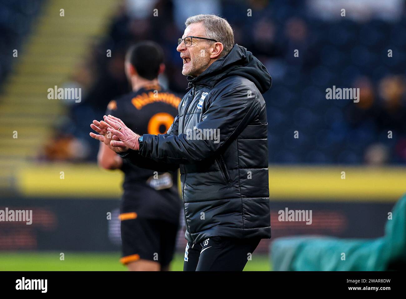 Hull, UK. 06th Jan, 2024. Steve Spooner, interim manager of Birmingham ...