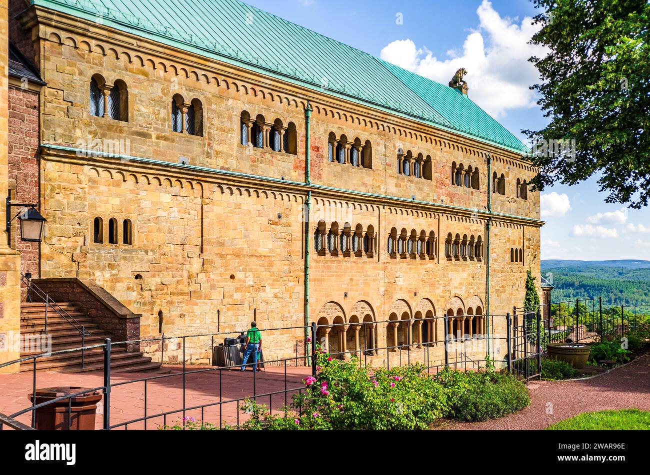Second courtyard with palace of Wartburg Castle in Eisenach, Thuringia ...