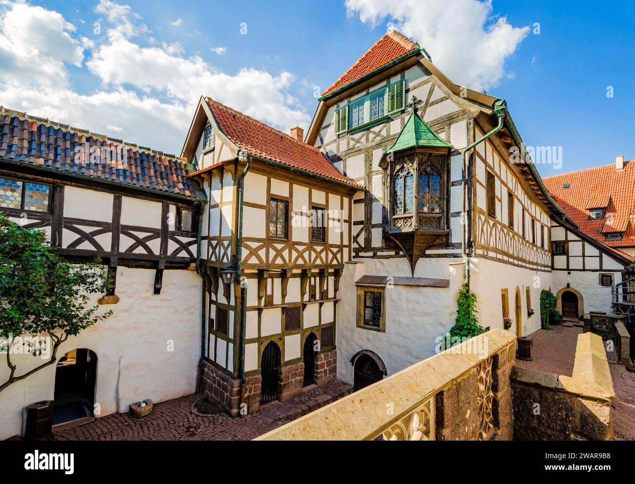 Bailiwick with Margarethengang in the first courtyard of Wartburg ...