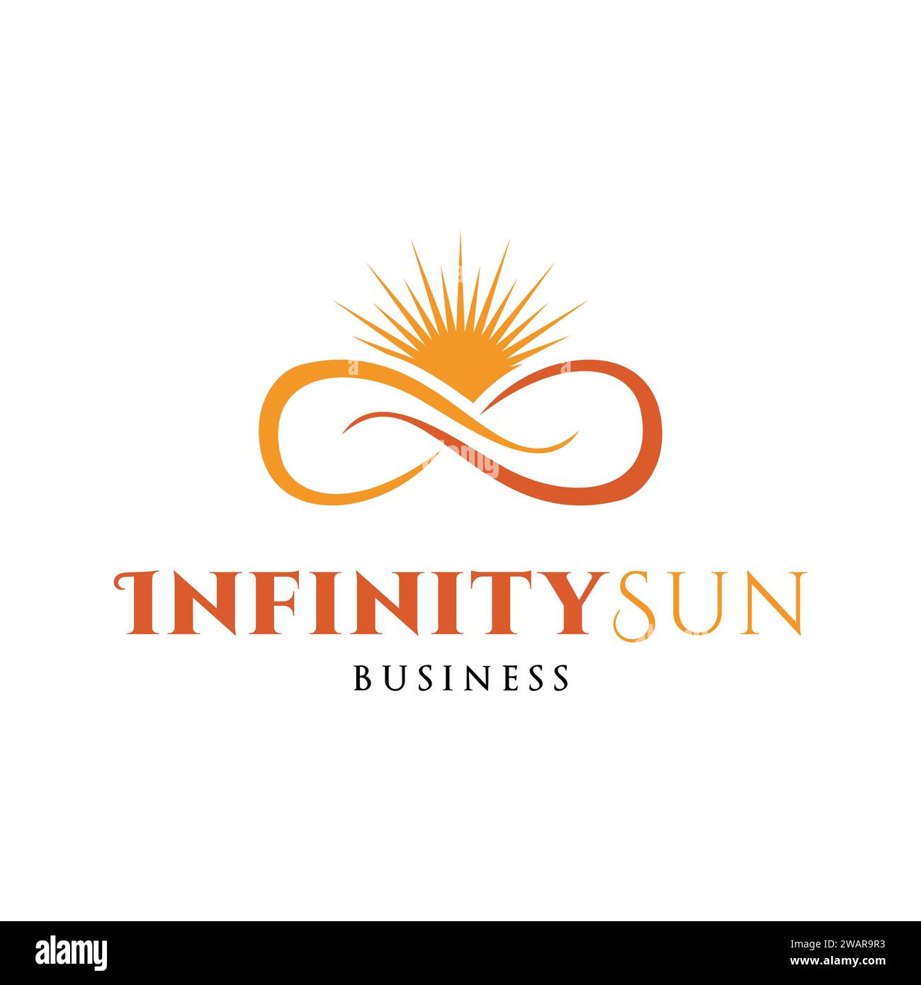 Infinity Sun Icon Logo Design Template Stock Vector Image & Art - Alamy
