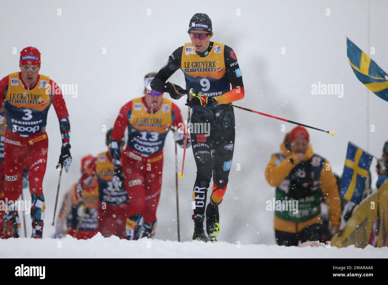 Lago Di Tesero, Italy. 06th Jan, 2024. © Pierre Teyssot/MAXPPP ; Cross ...
