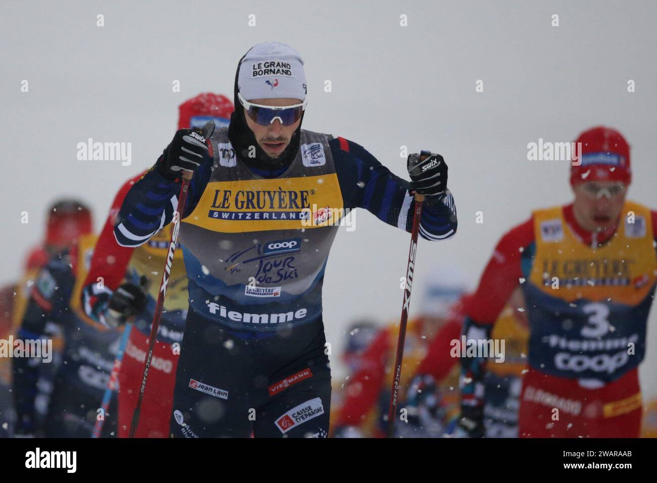 Lago Di Tesero, Italy. 06th Jan, 2024. © Pierre Teyssot/MAXPPP ; Cross ...