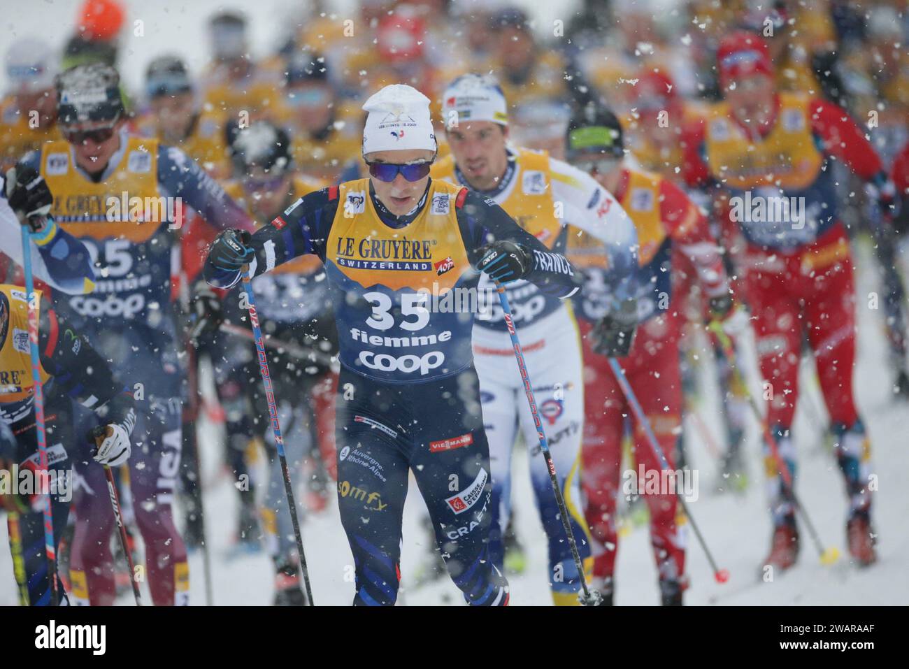 Lago Di Tesero, Italy. 06th Jan, 2024. © Pierre Teyssot/MAXPPP ; Cross ...