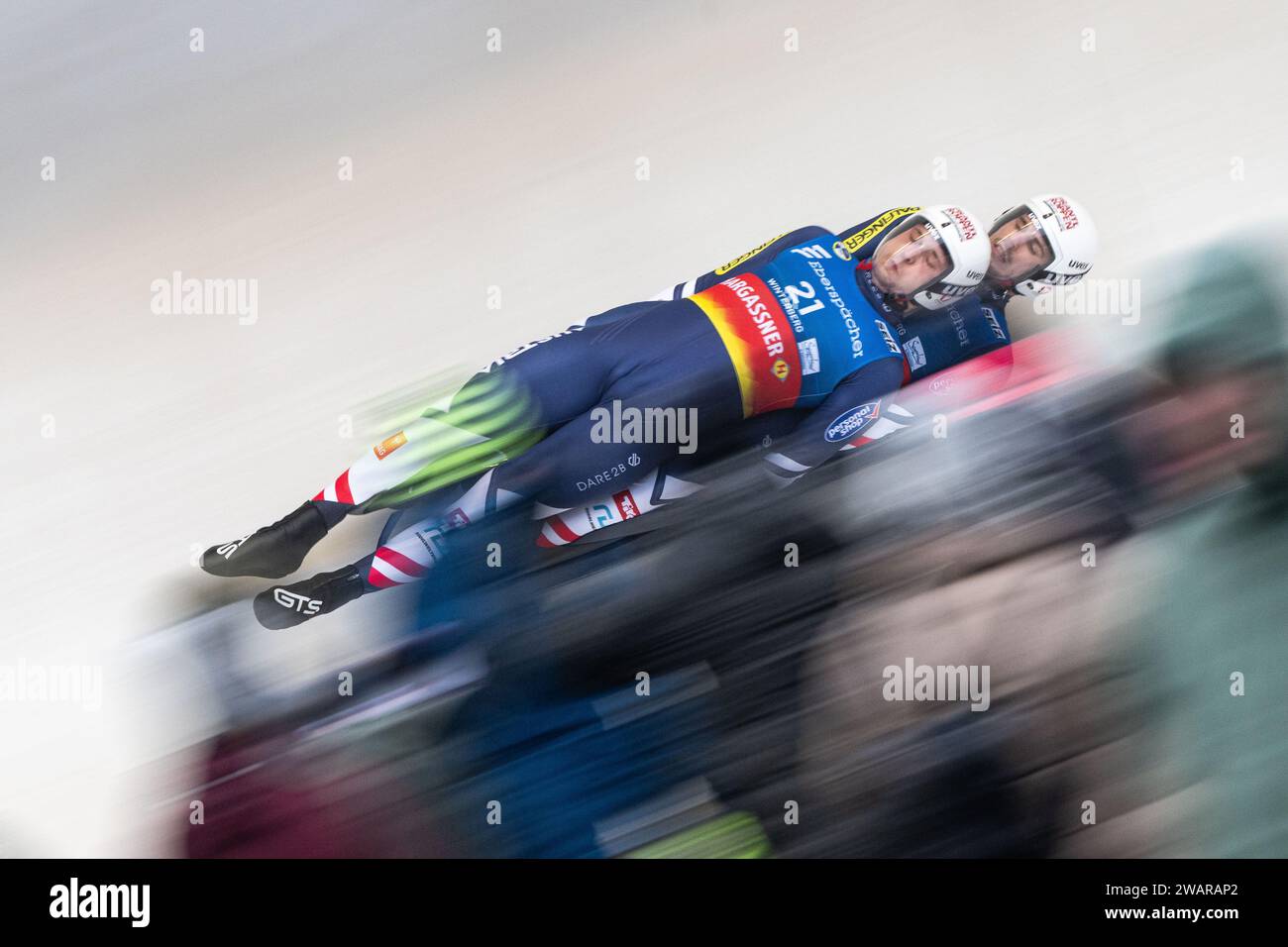 Winterberg, Germany. 06th Jan, 2024. Luge: World Cup: doubles, men, 1st ...