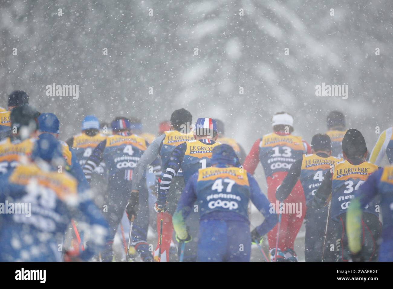 Lago Di Tesero, Italy. 06th Jan, 2024. © Pierre Teyssot/MAXPPP ; Cross ...