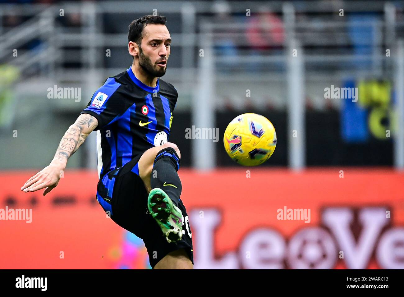 Milan, Italy. 6th Jan 2024. Inter Milan's Turkish midfielder #20 Hakan ...